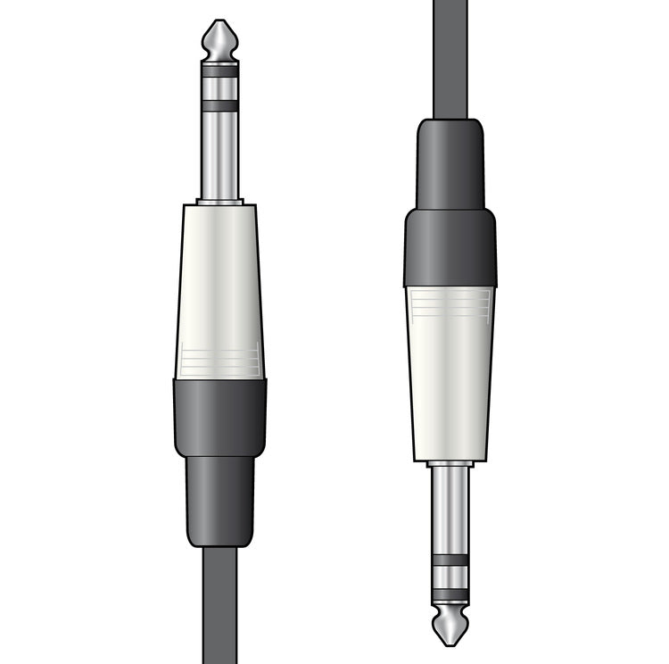 Citronic Classic Audio Leads 6.3mm TRS Jack Plug - 6.3mm TRS Jack Plug