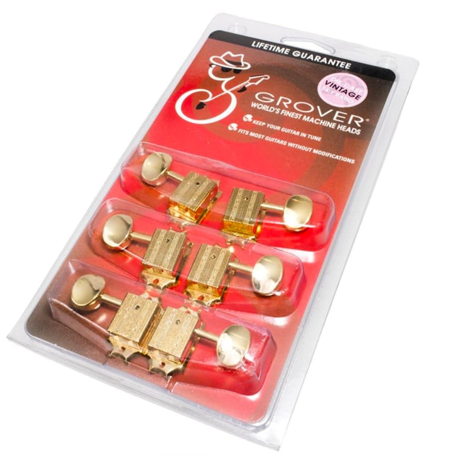 Grover 136G Vintage Machine Heads - 3 a side - Gold